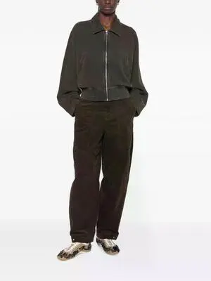 Closed Zip-up Collar Jacket - Brown