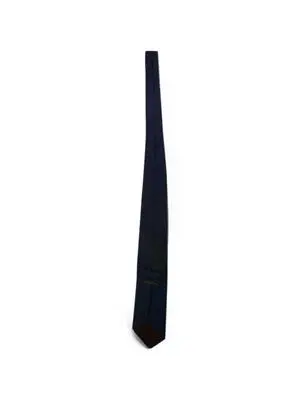 Mulberry Windowpane Print Neck Tie - Blue