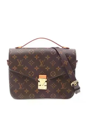 LOUIS VUITTON 2018 Monogram Pochette Metis Tote Bag - Brown