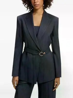 Hugo Pinstripe Belted Blazer