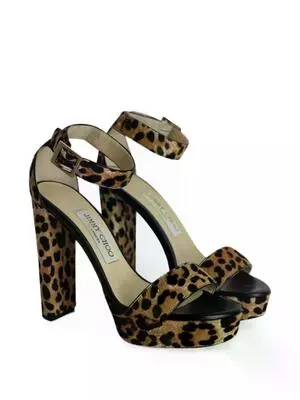 JIMMY CHOO Holly Animal-print Platform Sandals