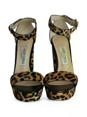 JIMMY CHOO Holly Animal-print Platform Sandals