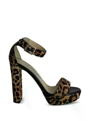 JIMMY CHOO Holly Animal-print Platform Sandals