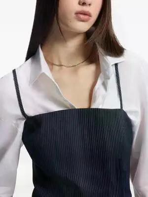 Hugo Pinstripe-pattern Peplum Top