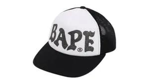 A BATHING APE Glitter Print Mesh Cap - Black