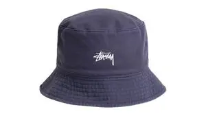 StÜssy Reversible Stock Bucket Hat - Navy Blue/stone