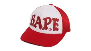 A BATHING APE Glitter Print Mesh Cap - Bright Red