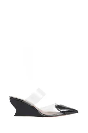 Alaïa Le Coeur Wedge Mules - Black