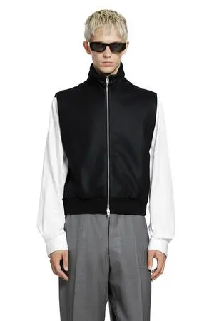 JIL SANDER Wool Melton Padded Vest