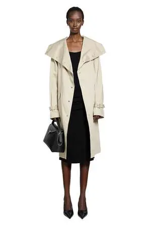 TOTEME Oversized Cotton Trench Coat - Beige