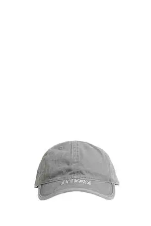 MAISON MARGIELA Washed Cotton Label Cap - Grey