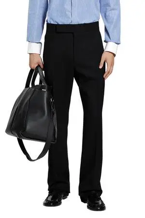 TOM FORD High-twist Wool Trousers - Black