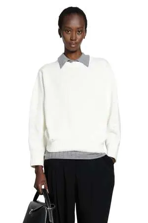 TOTEME Oversized Crew Knit In Macadamia