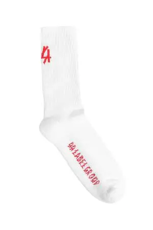 44 LABEL GROUP Ribbed Crew Socks With Logo Jacquard