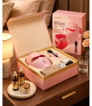 LOVERY 4d Led Light Therapy Face And Neck Set With Multiple Wavelengths - Pink