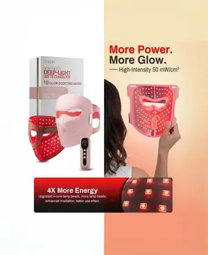 LOVERY 4d Led Light Therapy Mask With Near-infrared Light Anti Aging Skin Rejuvenation - Pink