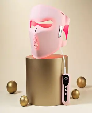 LOVERY 4d Led Light Therapy Mask With Near-infrared Light Anti Aging Skin Rejuvenation - Pink