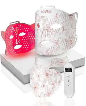 LOVERY Led Light Therapy Face And Neck Set With Multiple Wavelengths - White