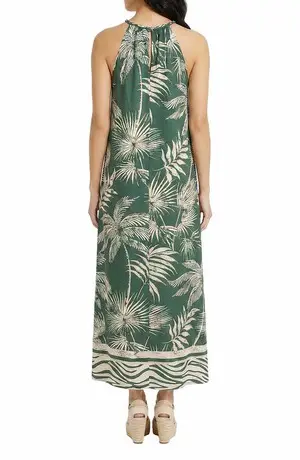 THE GOOD JOURNEY Printed Halter Neck Midi Dress