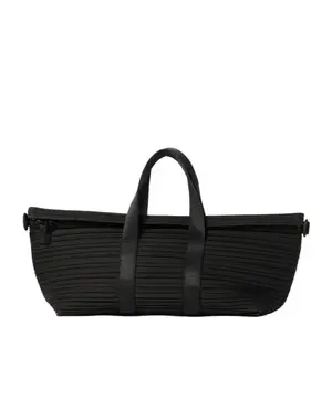 Issey Miyake Pleated Tote Bag - Black