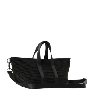 Issey Miyake Pleated Tote Bag - Black