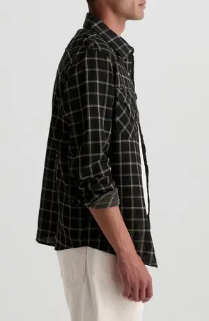 Ag Huston Plaid Cotton Western Shirt