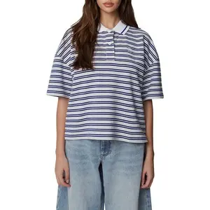 GOOD FOR NOTHING Short Sleeve Striped Polo