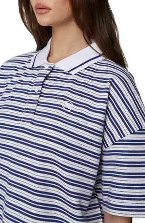 GOOD FOR NOTHING Short Sleeve Striped Polo
