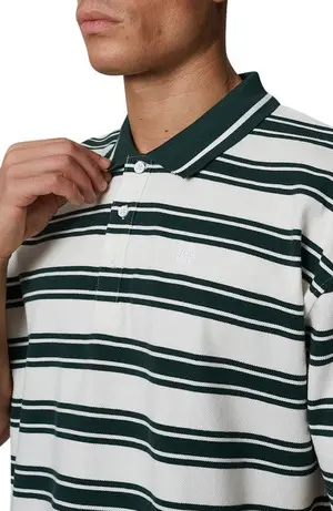 GOOD FOR NOTHING Boxy Fit Striped Polo