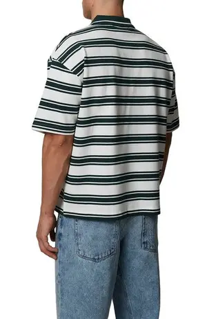 GOOD FOR NOTHING Boxy Fit Striped Polo