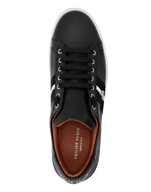 Philipp Plein Leather Lo-top Sneakers Stripes