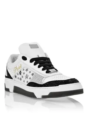 Philipp Plein Low-top Sneakers Mix Studs Star - Black