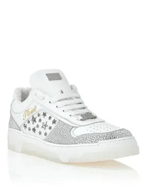 Philipp Plein Low-top Sneakers Mix Studs Star - White