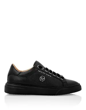 Philipp Plein Leather Lo-top Sneakers Hexagon Comfort
