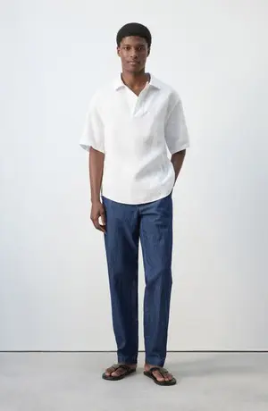 Mango Regular Fit Drawstring Waist Jeans