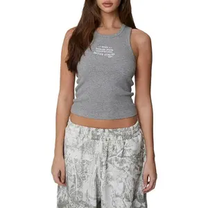 GOOD FOR NOTHING Ribbed Icarus Vest - Grey