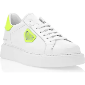 Philipp Plein Titan Plein Low-top Sneakers - White/yellowfluo