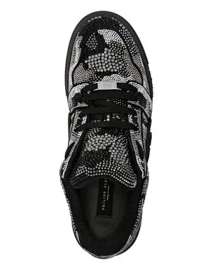 Philipp Plein Embellished Camouflage Low-top Sneakers