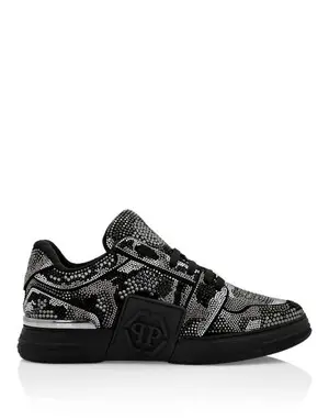 Philipp Plein Embellished Camouflage Low-top Sneakers