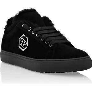 Philipp Plein Shearling Lo-top Sneakers - Black