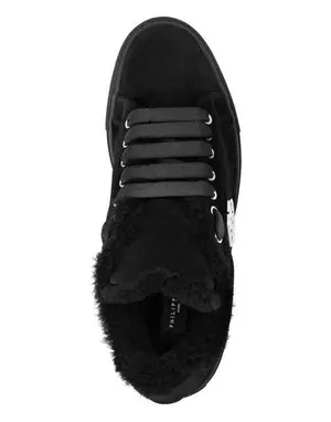 Philipp Plein Shearling Lo-top Sneakers