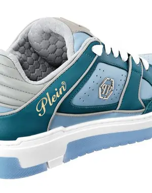 Philipp Plein Mix Leather Lo-top Sneakers Hexagon Logo