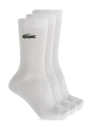 Lacoste Three-pack Of Socks With Logo - White