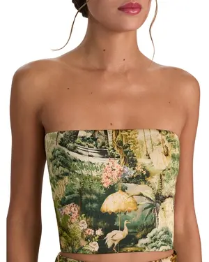 Alice + Olivia Ceresi Smocked Back Bandeau Top