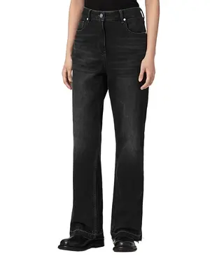ALLSAINTS Fable Mid Rise Bootcut Jeans - Washed Black