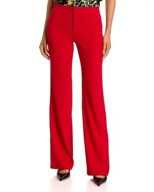 Alice + Olivia Teeny Low Rise Flare Leg Pants - Hibiscus