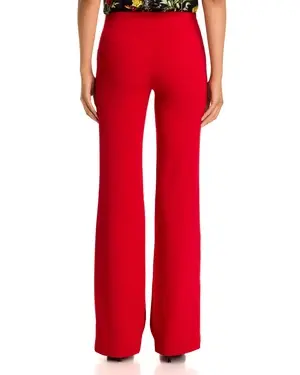 Alice + Olivia Teeny Low Rise Flare Leg Pants - Hibiscus