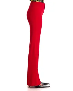 Alice + Olivia Teeny Low Rise Flare Leg Pants - Hibiscus