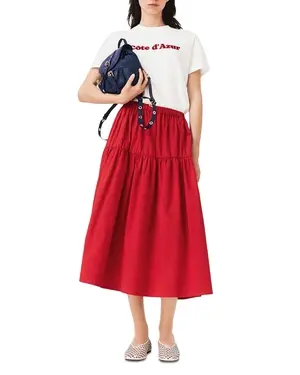 Maje Cote D'azur Embroidered T-shirt