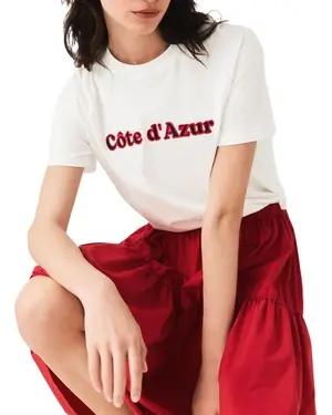 Maje Cote D'azur Embroidered T-shirt